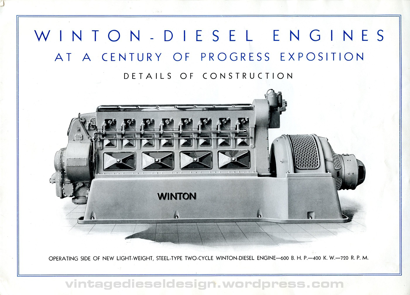 Cleveland Diesel Engine Division / Winton – Vintage Diesel Design