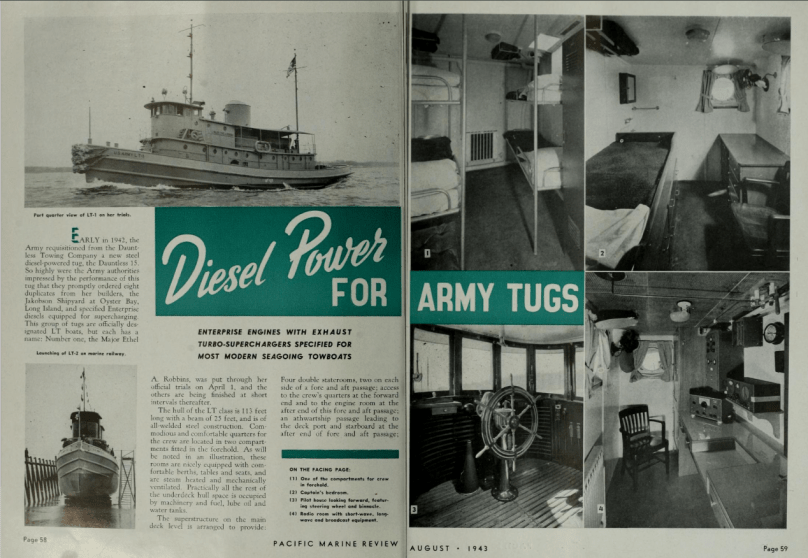 113′ Tugs of the U.S. Army – Vintage Diesel Design